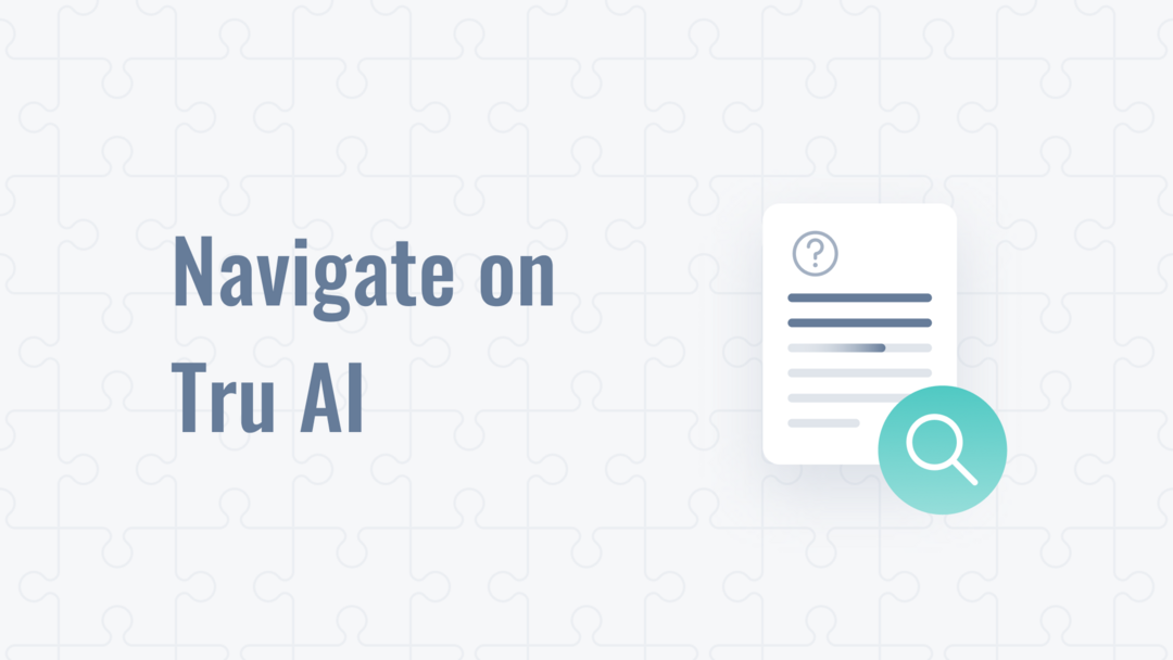 Navigate to Tru AI - AI Hub